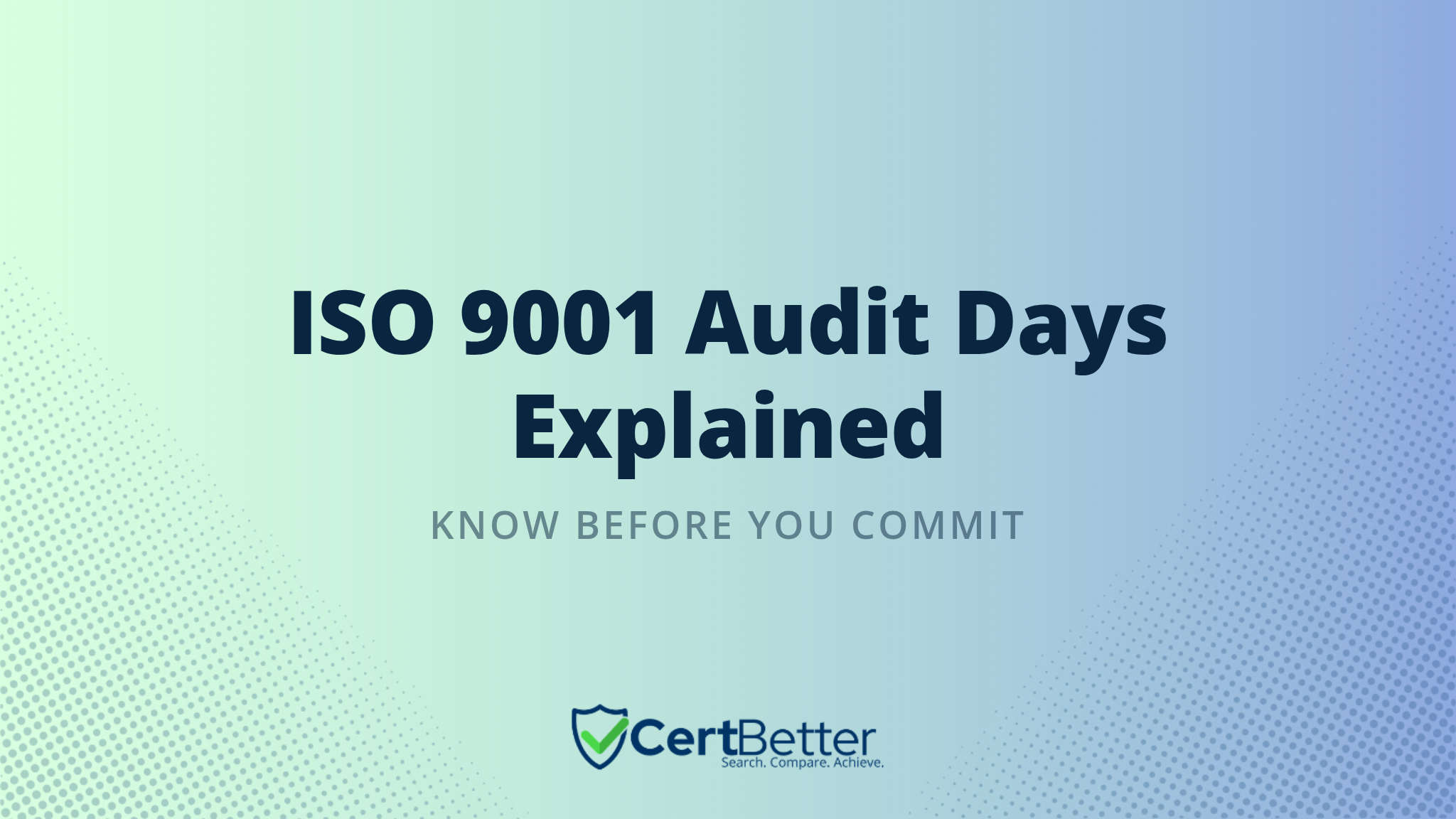 ISO 9001 Audit Days: How Many Will You Need? - CertBetter
