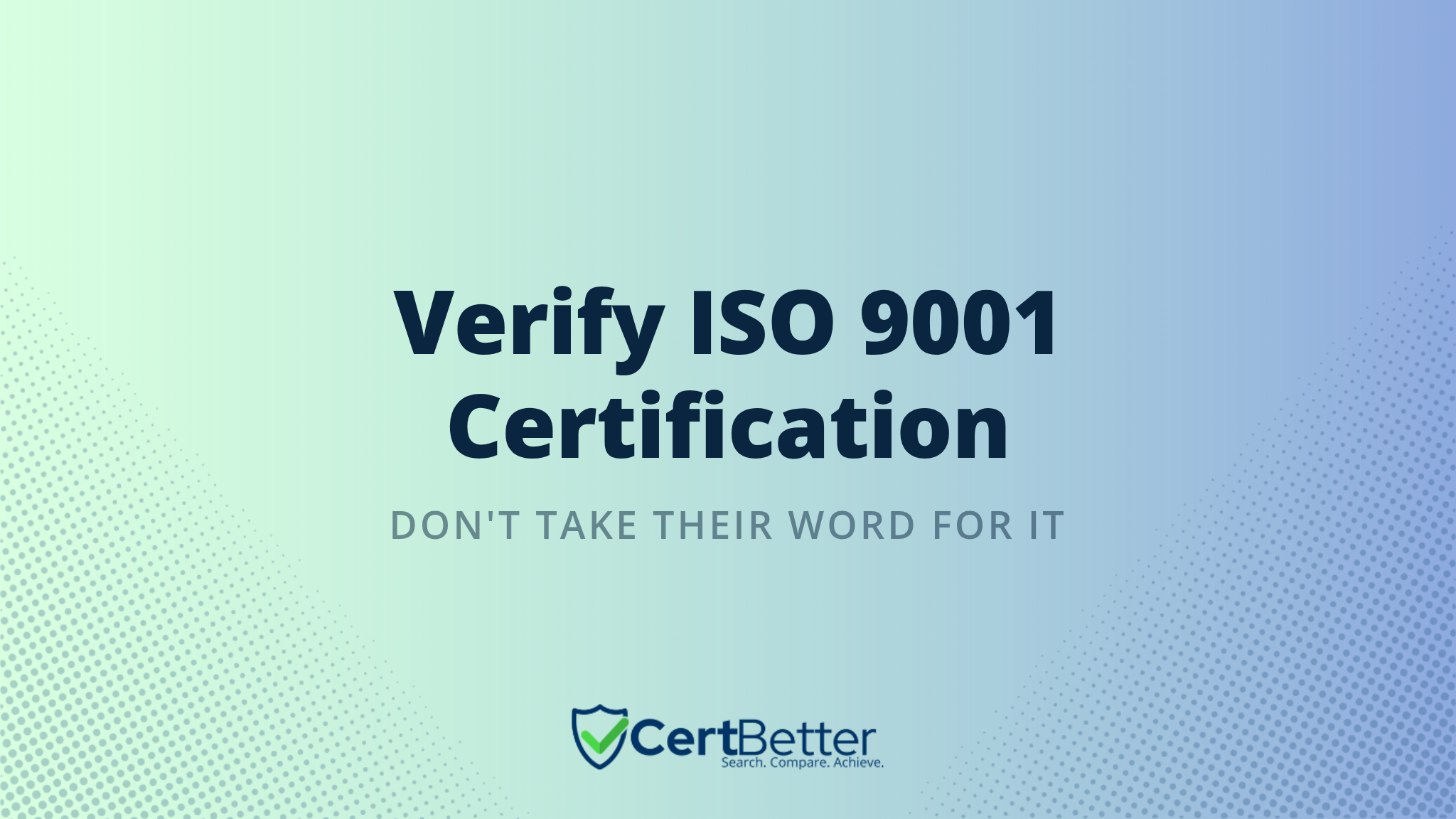 How to Verify If a Company Is ISO 9001 Certified - CertBetter